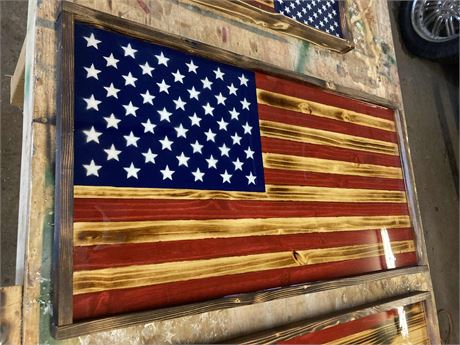 Country Club Sales - 20 "x 40" Hand painted, Woodburned, Clear Epoxy ...